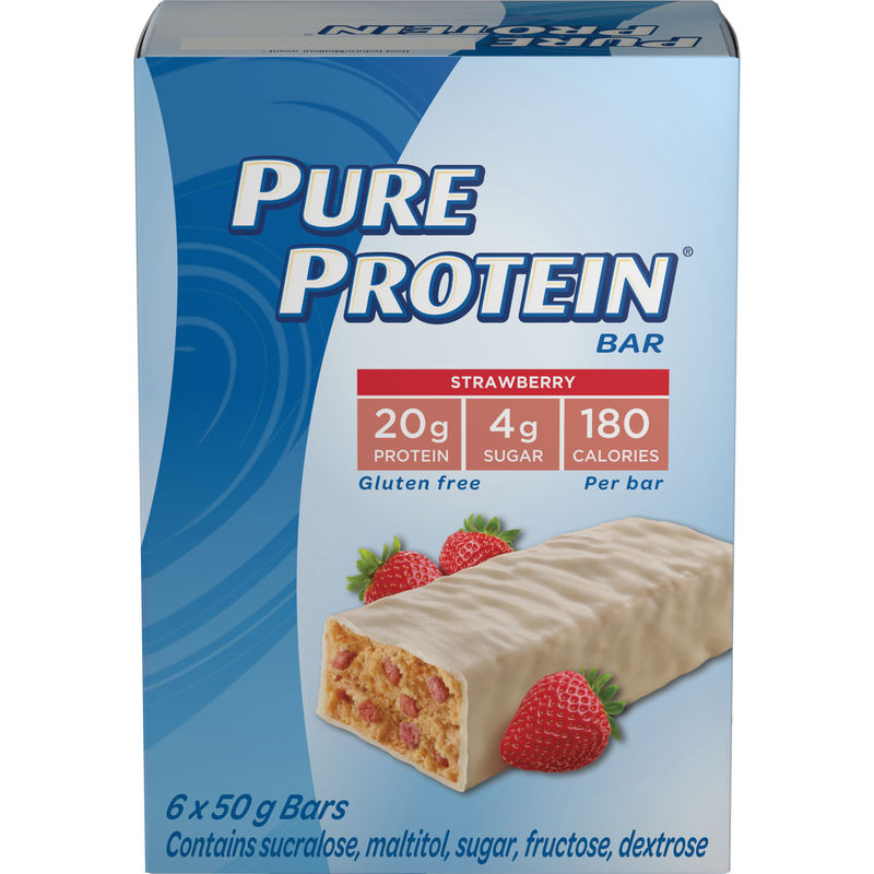 Pure Protein Bars, Strawberry with Greek Yogurt Style Coating, Gluten ...