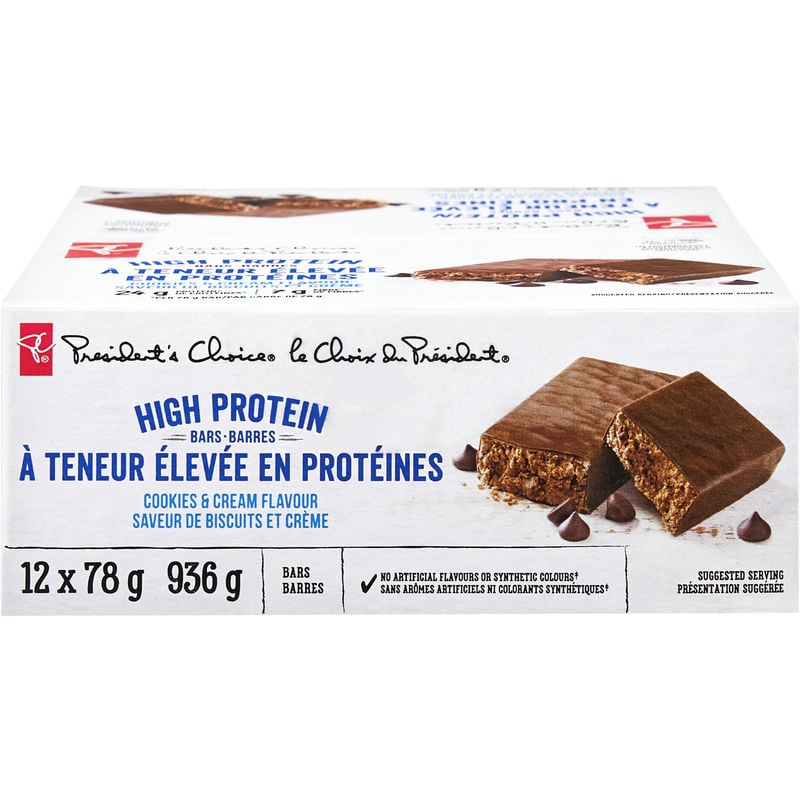 PC High Protein Bars - 24g Protein, 7g Fibre, No Artificial Flavours ...