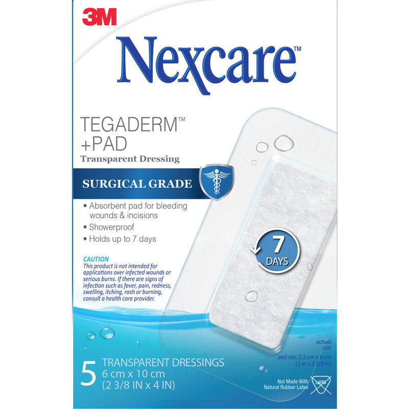 Nexcare Tegaderm + Pad, 5 pk 5 ea - CTC Health