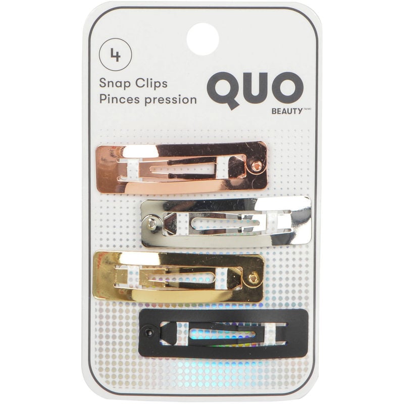 Quo Beauty 4pk Mini Rectangular Snap Clips - CTC Health