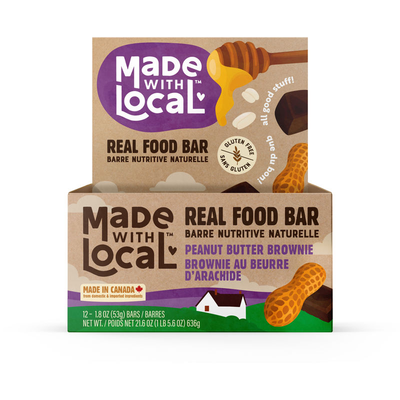 Local Peanut Butter Brownie Granola Bars 12x53g 12 Count - CTC Health