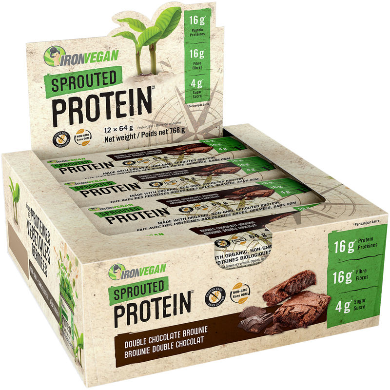 Iron Vegan Sprouted Protein Bars 12 Count - CTC Health