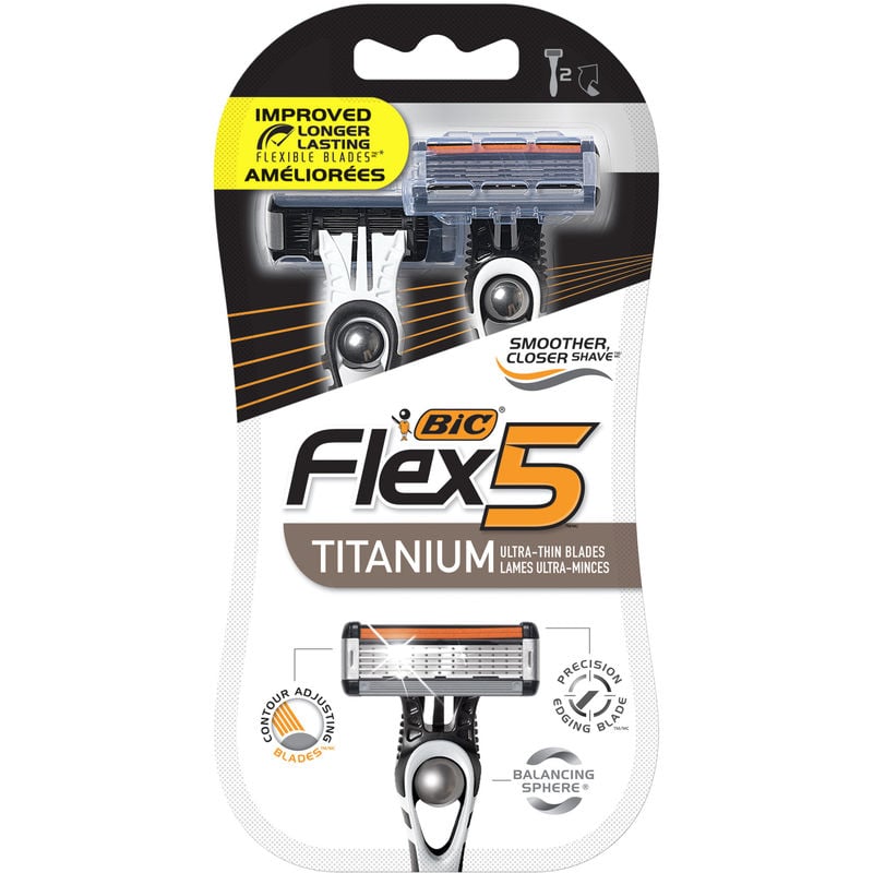 BIC Flex-5 Razor 2 Count for Ultra-Close Shave - CTC Health