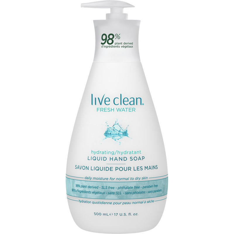 Live Clean Fresh Water Hydrating Liquid Hand Soap 500 mL - CTC Health