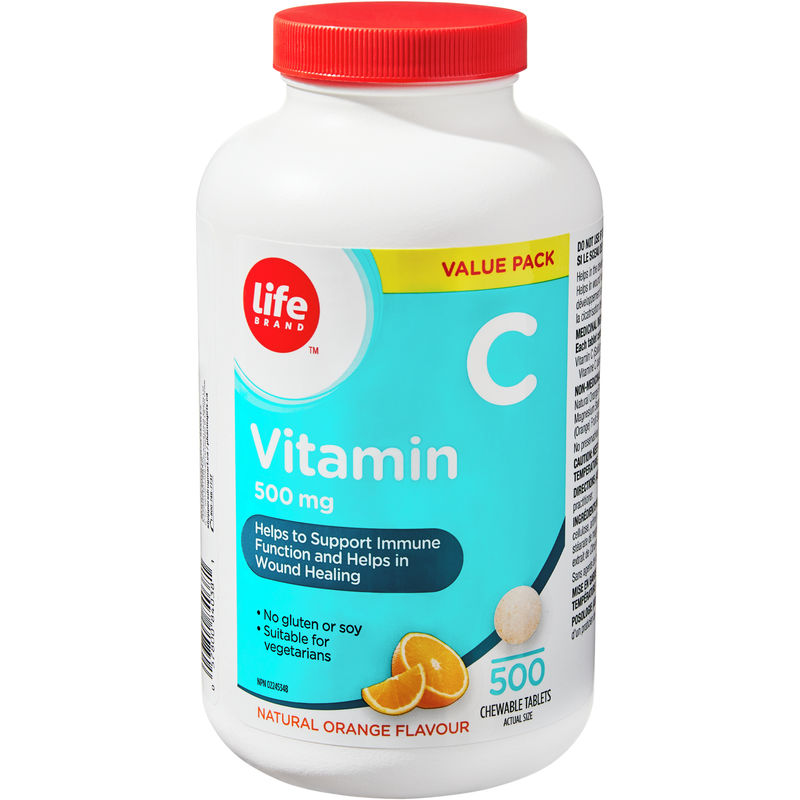 Life Brand Vitamin C 500mg 500 TAB - CTC Health