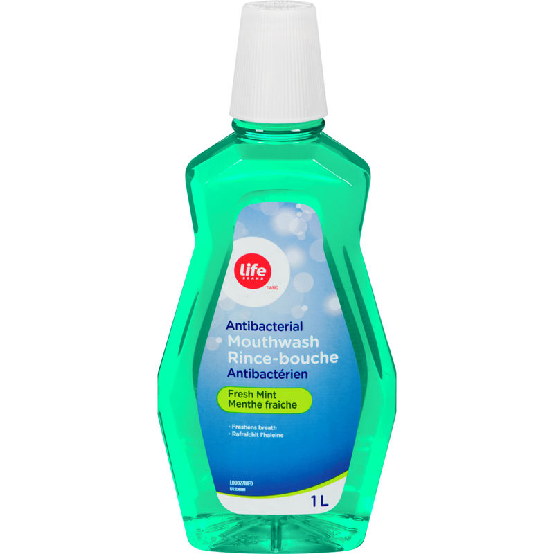 Life Brand LB Antibacterial Mouthwash Fresh Mint 1L - CTC Health