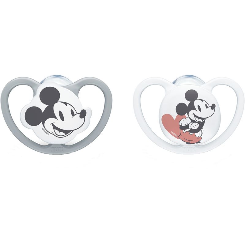 NUK Disney Mickey Space Pacifier, Size 1, 2 Pack - BPA-Free Orthodontic ...