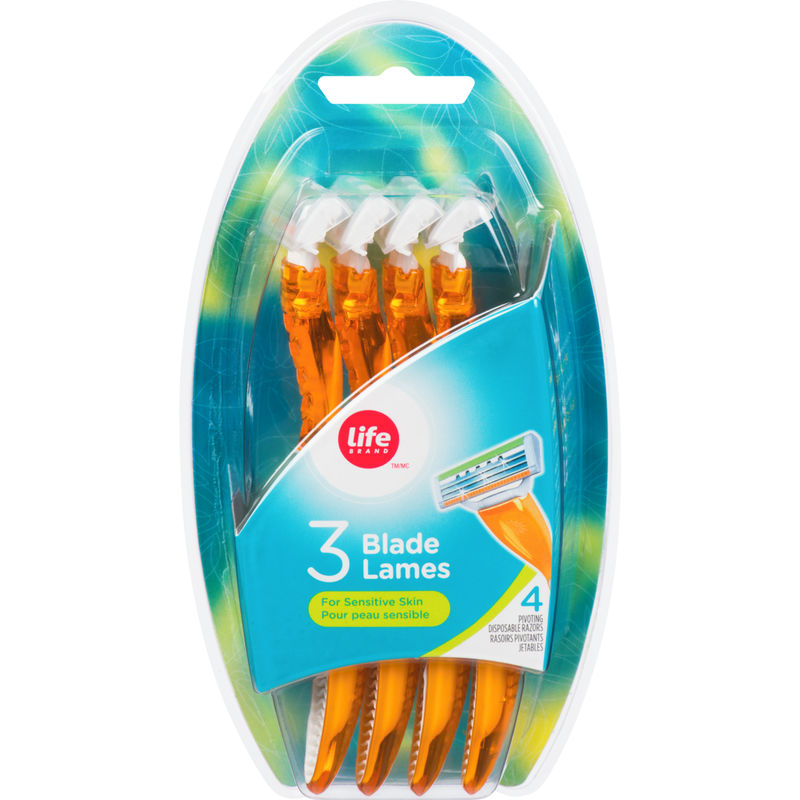 Life Brand Women’s Triple Blade Disposable Razor for Sensitive Skin ...