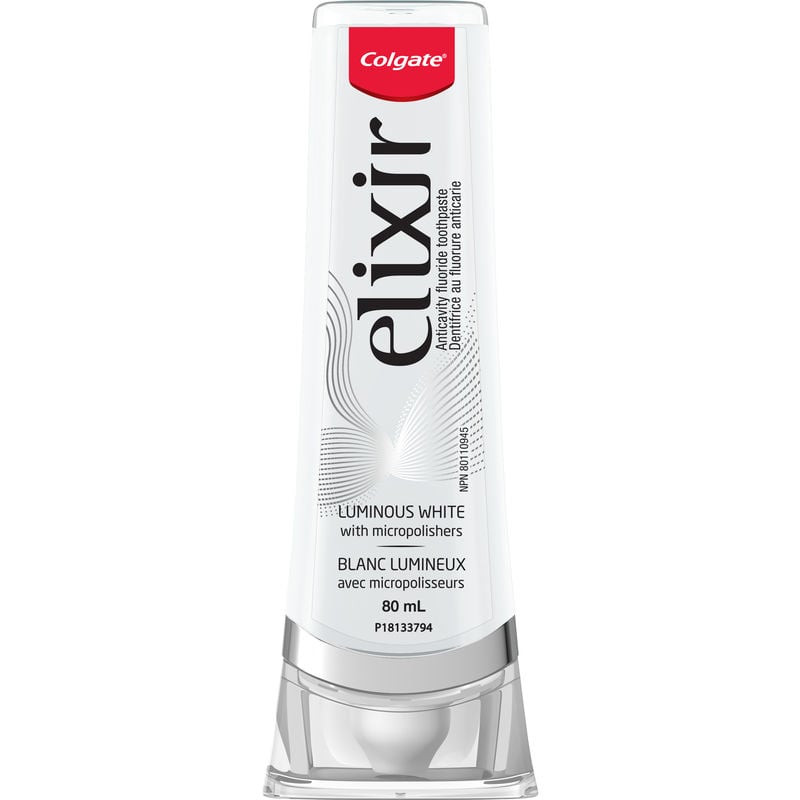 Colgate Elixir Luminous White Toothpaste, 80 mL Tube - CTC Health