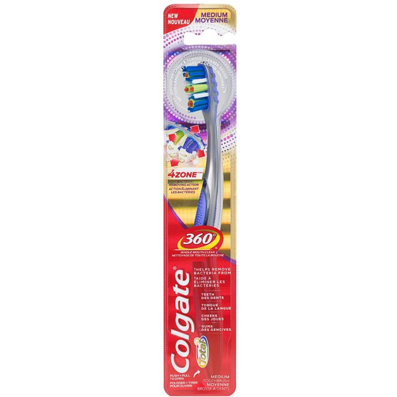 Colgate 360° Advanced 4 Zone Toothbrush, Medium - CTC Health