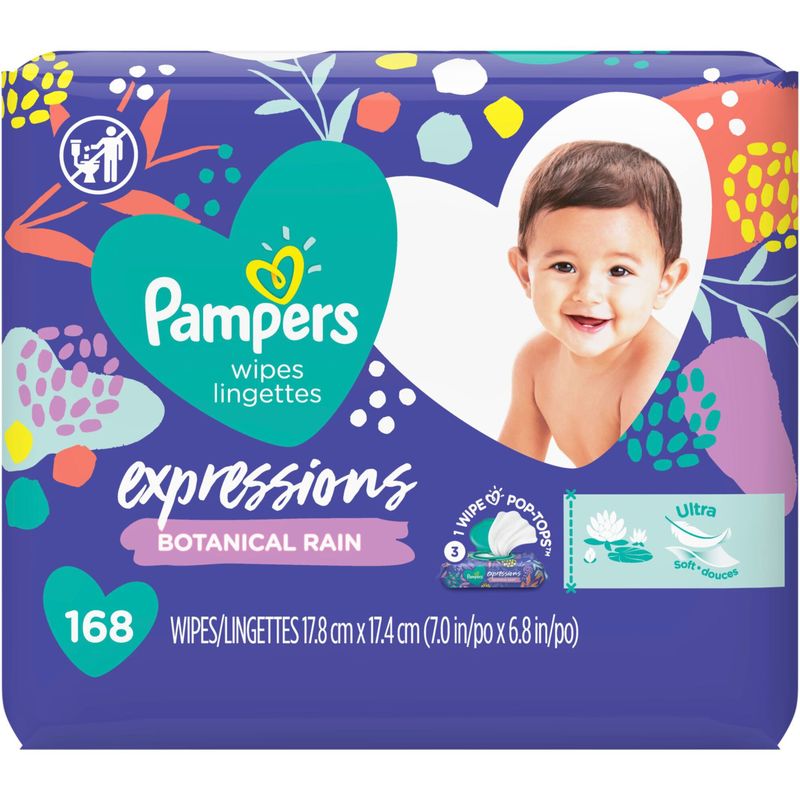 Pampers Expressions Baby Wipes Botanical Rain Scent Pop-Top Packs - CTC ...