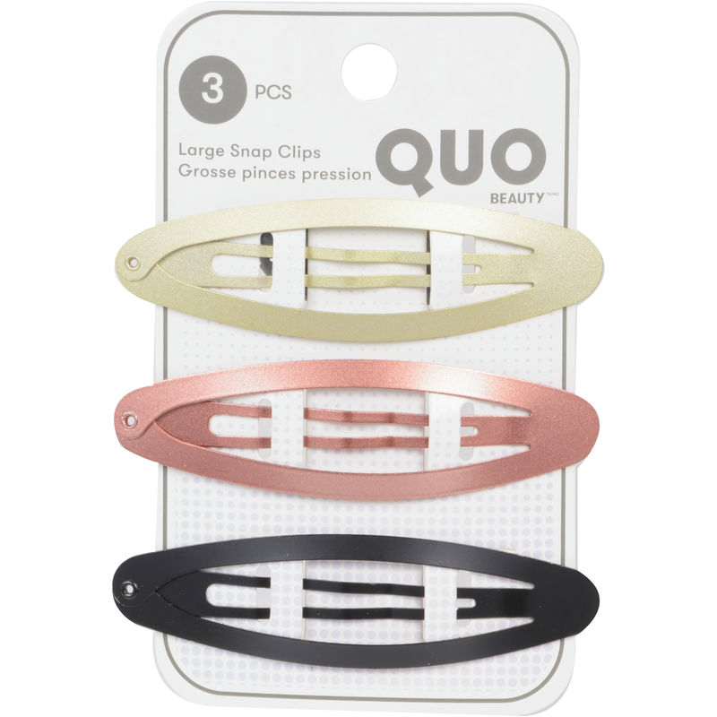 Quo Beauty 3 Pack Jumbo Snap Clips - CTC Health