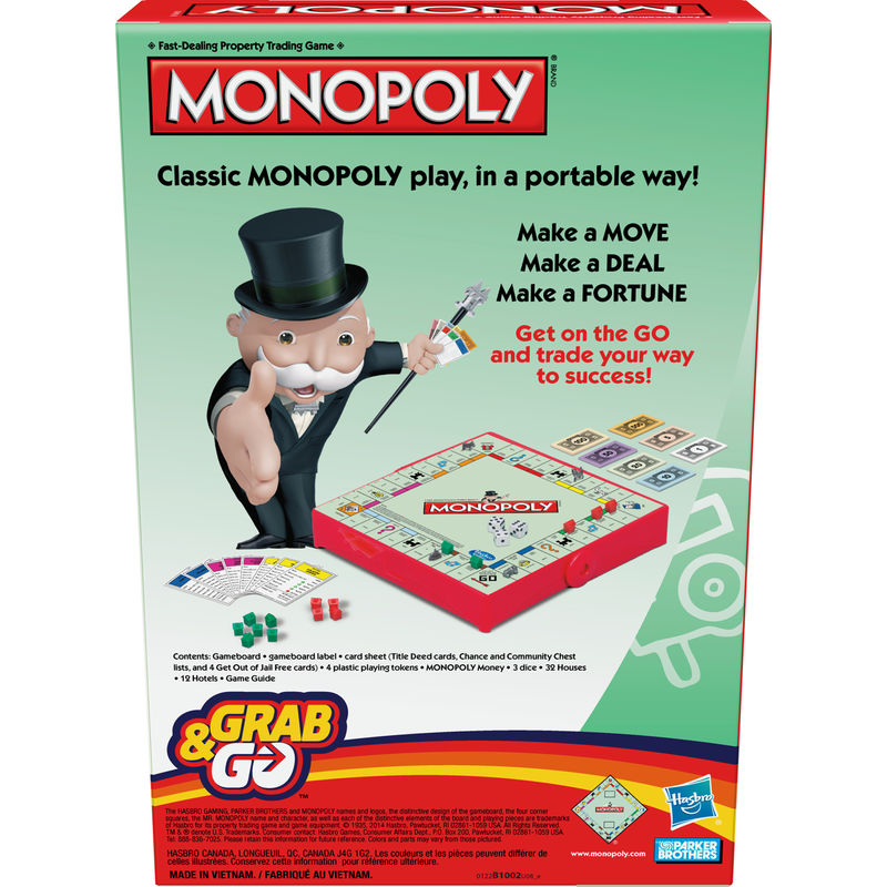 Monopoly Grab & Go: Portable 2 Player Game - CTC Health