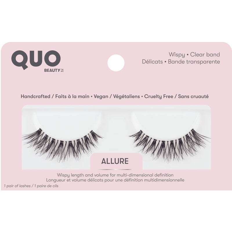 Quo Beauty ALLURE False Eyelashes - Clear Band Wispy Clusters - CTC Health