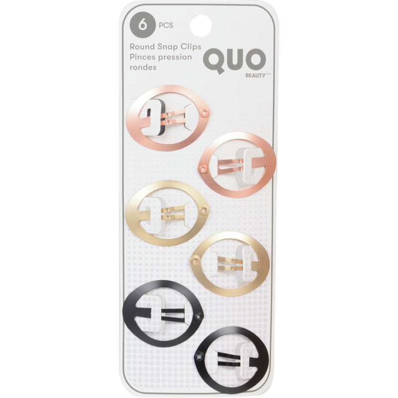 Quo Beauty 6 Pack Round Snap Clips - CTC Health