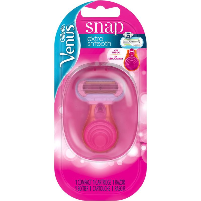 Venus Gillette Snap Women’s Razor Handle + 1 Blade Refill - Portable ...
