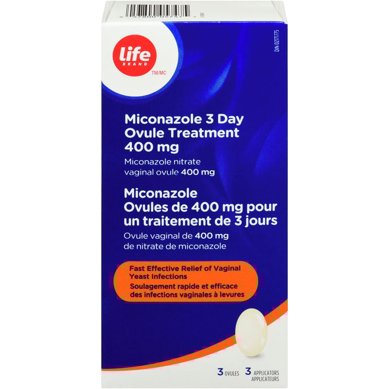 Life Brand LB Miconazole Ovules 3 Day 1 PK - CTC Health