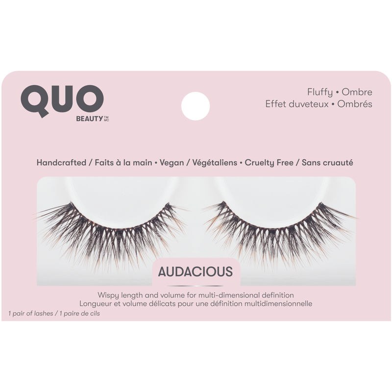 Quo Beauty AUDACIOUS False Eyelashes - Dual-layered Fluffy Volume ...