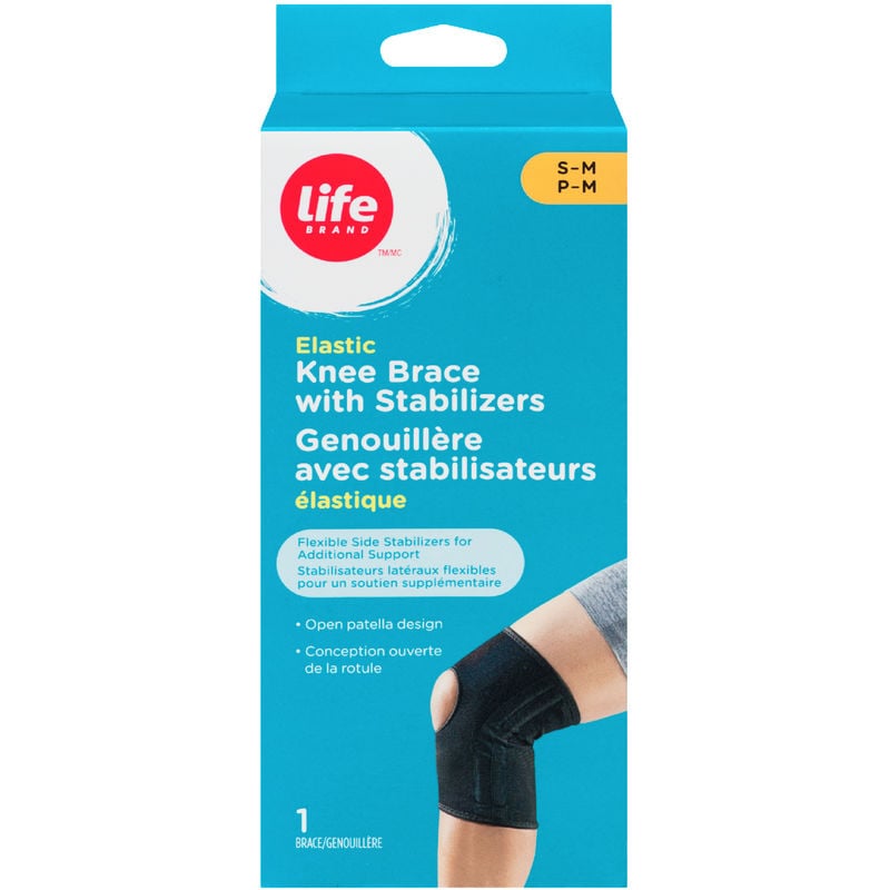 Life Brand Elastic Knee Brace with Stabilizers Sm-Med 1 Count - CTC Health