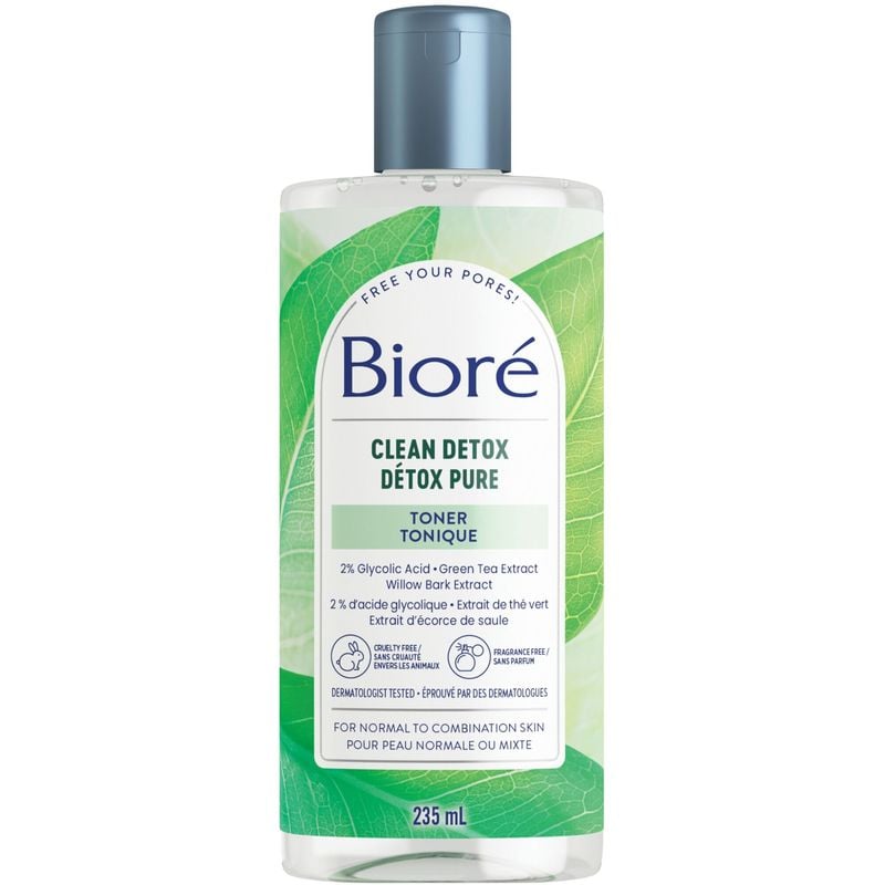Biore Clean Detox Toner, Normal to Combination Skin, 235 mL - CTC Health