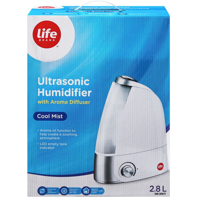 Life Brand Cool Mist Ultrasonic Humidifier with Aroma Diffuser 2.8L ...