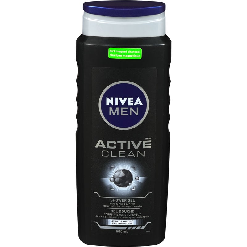 NIVEA MEN Active Clean Shower Gel 500 mL - CTC Health