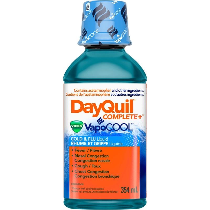 Vicks DayQuil COMPLETE + VapoCOOL Cold & Flu Medicine, 354 mL - CTC Health