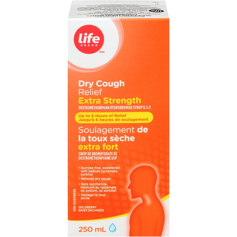 Life Brand Dry Cough Relief Extra Strength Syrup 250 mL - CTC Health