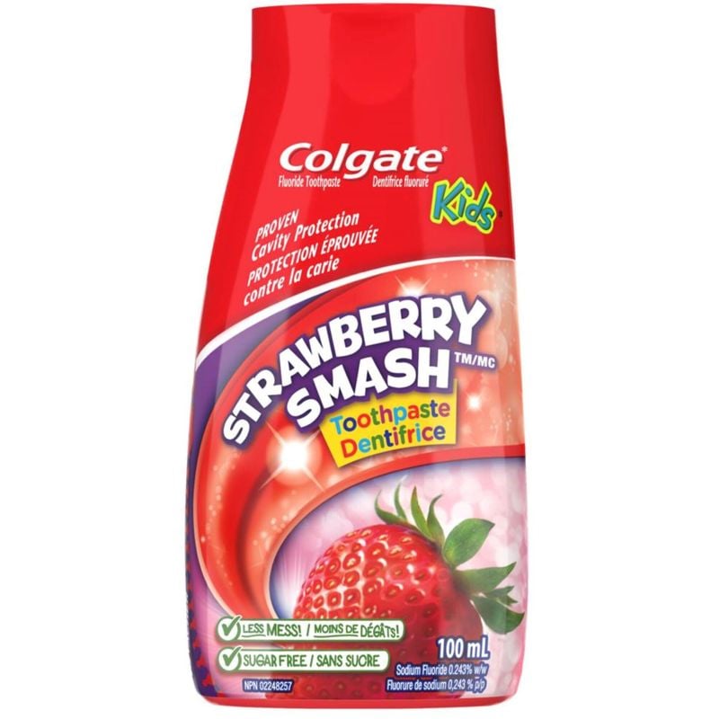 Colgate Kids Strawberry Smash 2-in-1 Toothpaste and Mouthwash 100 ML ...