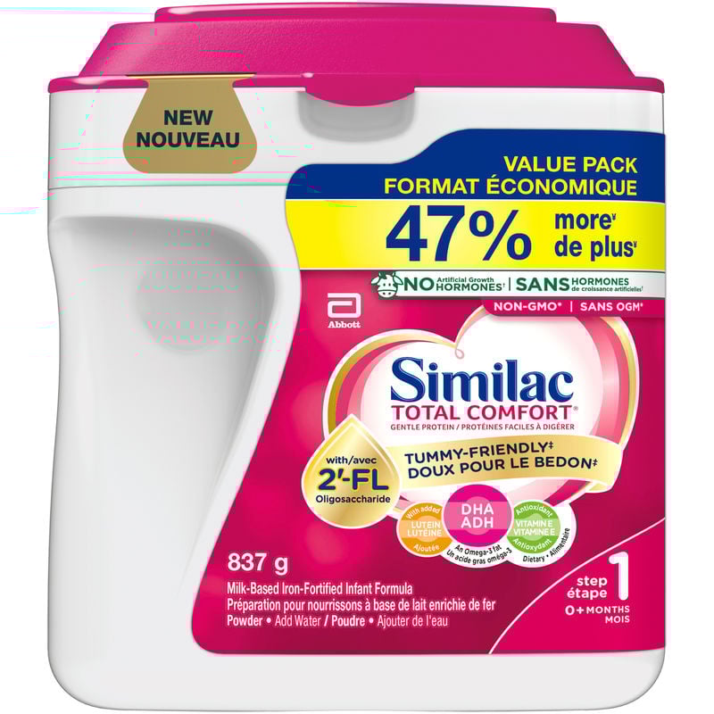 Similac Total Comfort Baby Formula, Powder, 0+ Months, Pink 837 g - CTC ...