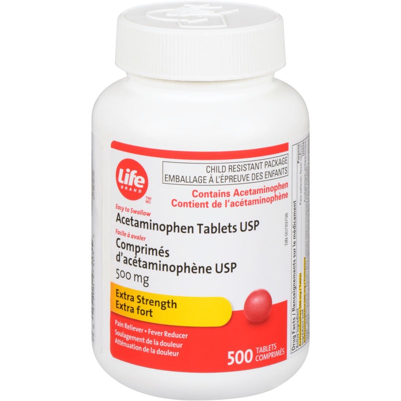 Life Brand LB Acetaminophen Tab 500 mg USP 500 TAB Extra Strength - CTC ...