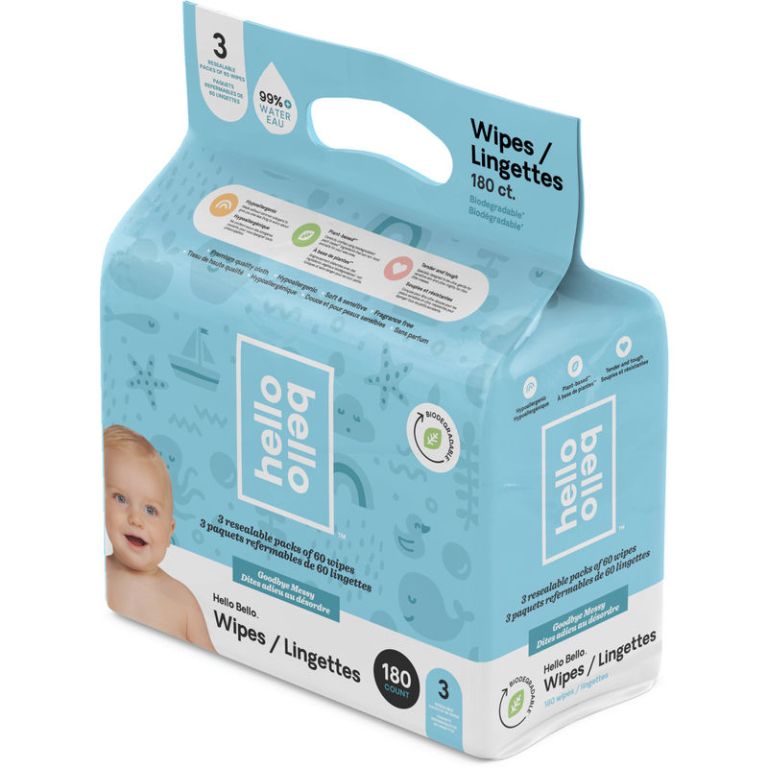 Hello Bello Baby Wipes 180 Count - CTC Health