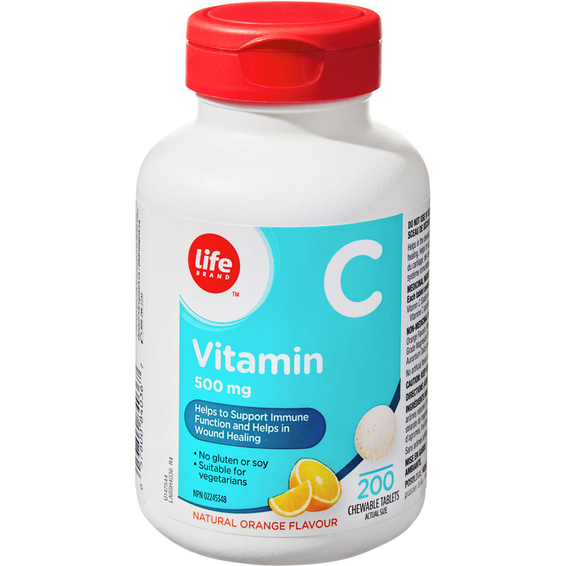 Life Brand Vitamin C 500mg - Antioxidant for Good Health - 200 Tablets ...
