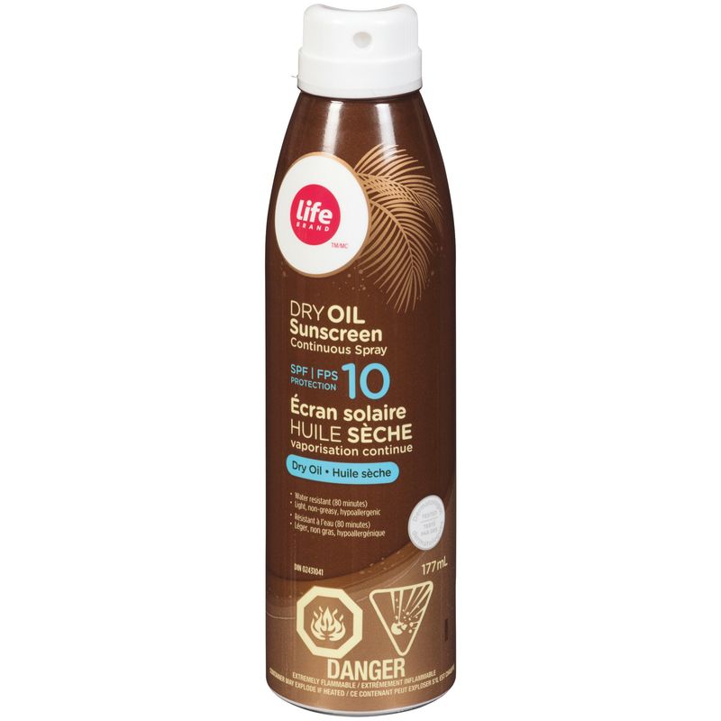 Life Brand Dry Oil Sunscreen Continuous Spray SPF10 - CTC Health