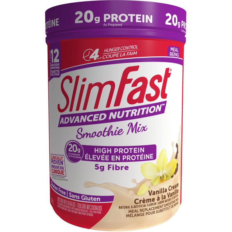 SlimFast Advanced Smoothie Powder Meal Replacement Shake Mix with 20g ...