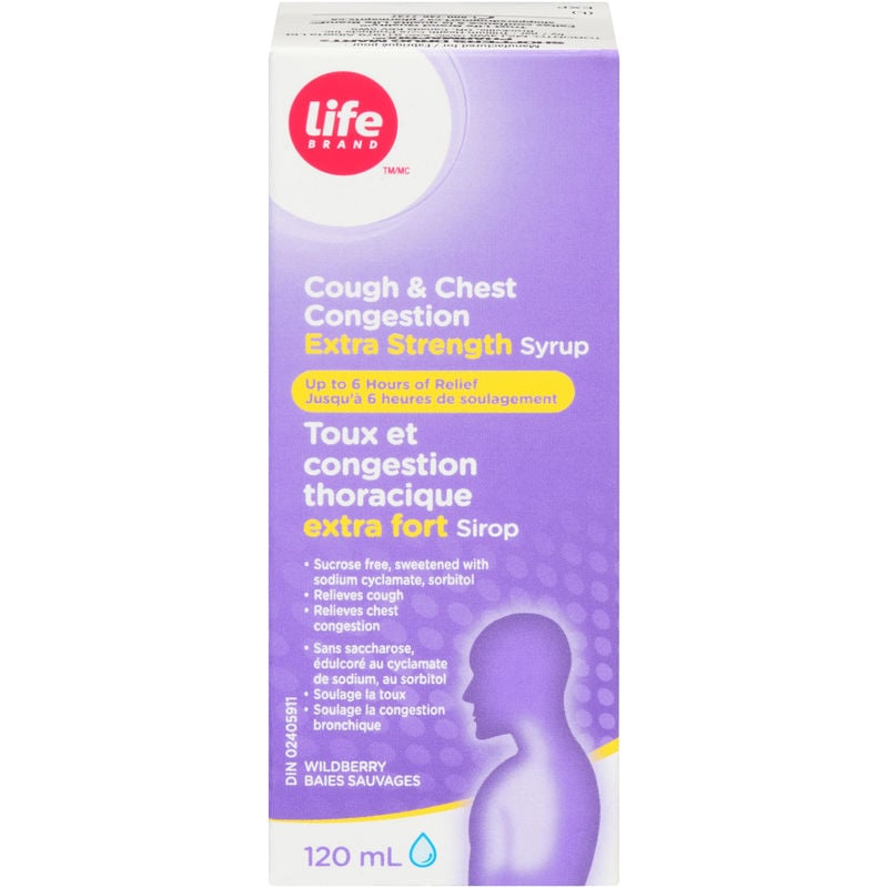Life Brand Cough & Chest Congestion Extra Strength Syrup 120 mL - CTC ...