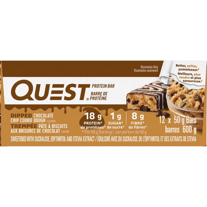 Quest Dip Choc Chip Dough Bar 600 g - CTC Health