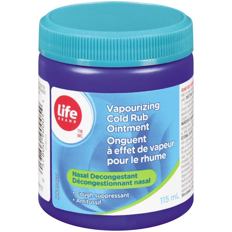 Life Brand Vapourizing Cold Rub Ointment 115 ML - CTC Health