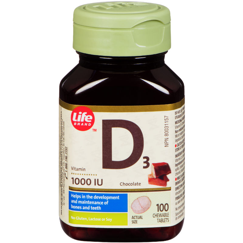 Life Brand Vitamin D3 1000 IU 100 TAB - CTC Health