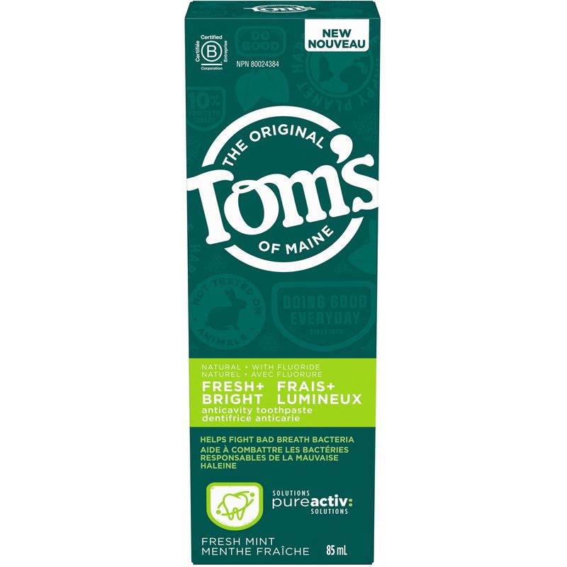 Tom’s of Maine PureActiv Fresh+Bright Toothpaste - CTC Health