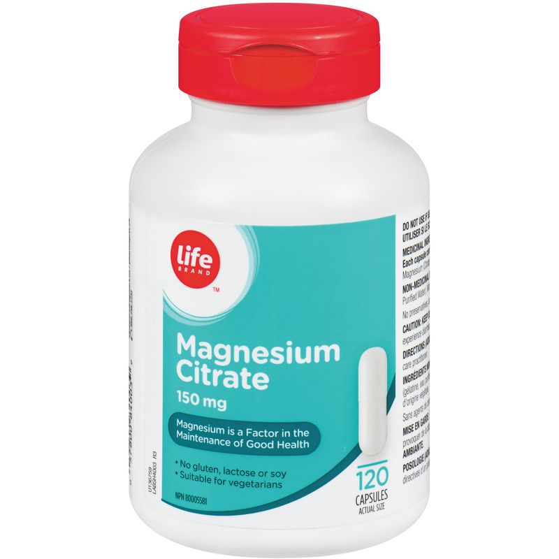 Life Brand Magnesium Citrate 150mg Capsules - CTC Health