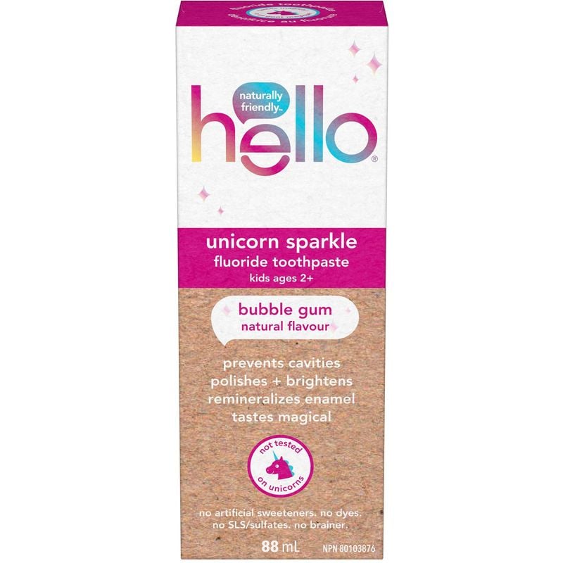 Hello Unicorn Sparkle Kids Fluoride Toothpaste - 88 mL - CTC Health