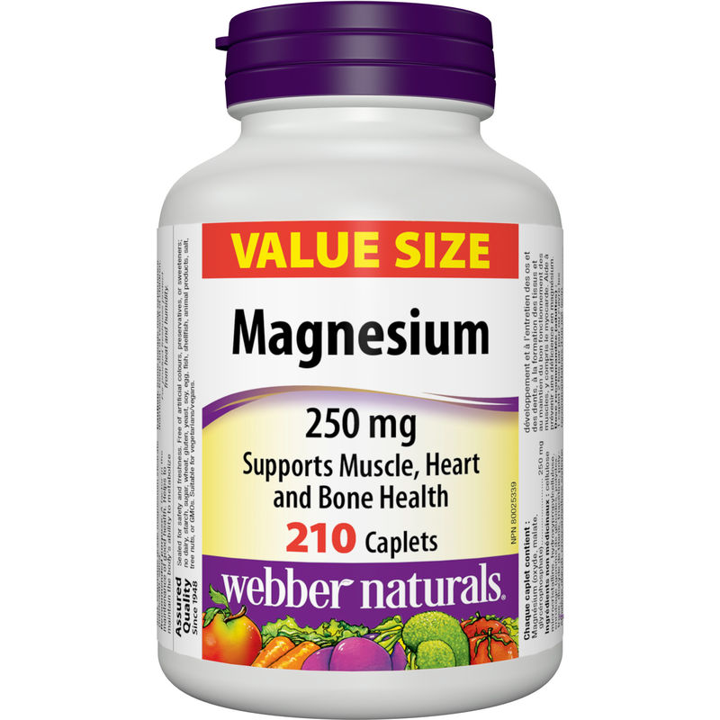 Webber Naturals Magnesium 250mg Value Size Caplets - CTC Health