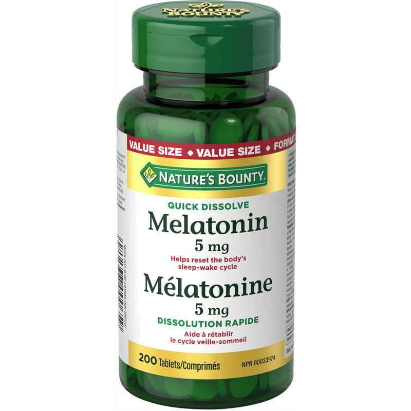 Natures Bounty Extra Strength Sublingual Melatonin 5 mg 200 Count - CTC ...