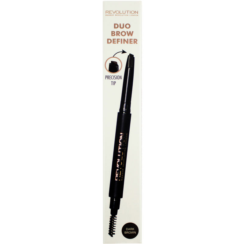 Revolution Duo Brow Pencil - Dark Brown Color - CTC Health