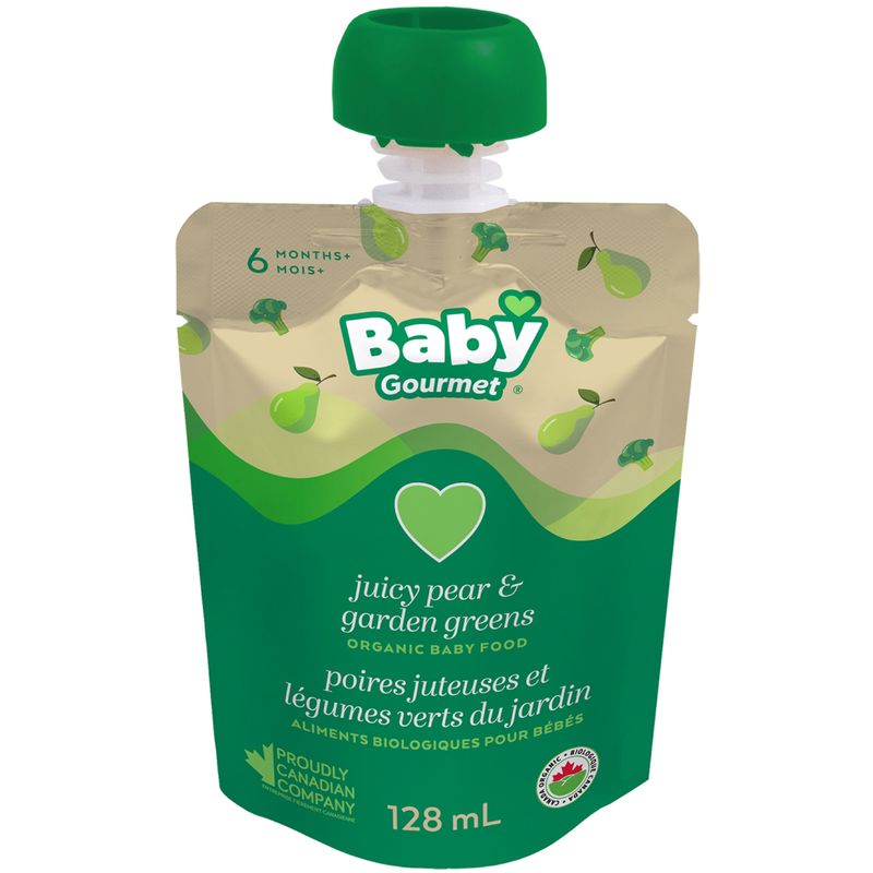 Baby Gourmet Juicy Pear & Garden Greens Organic Baby Food - CTC Health