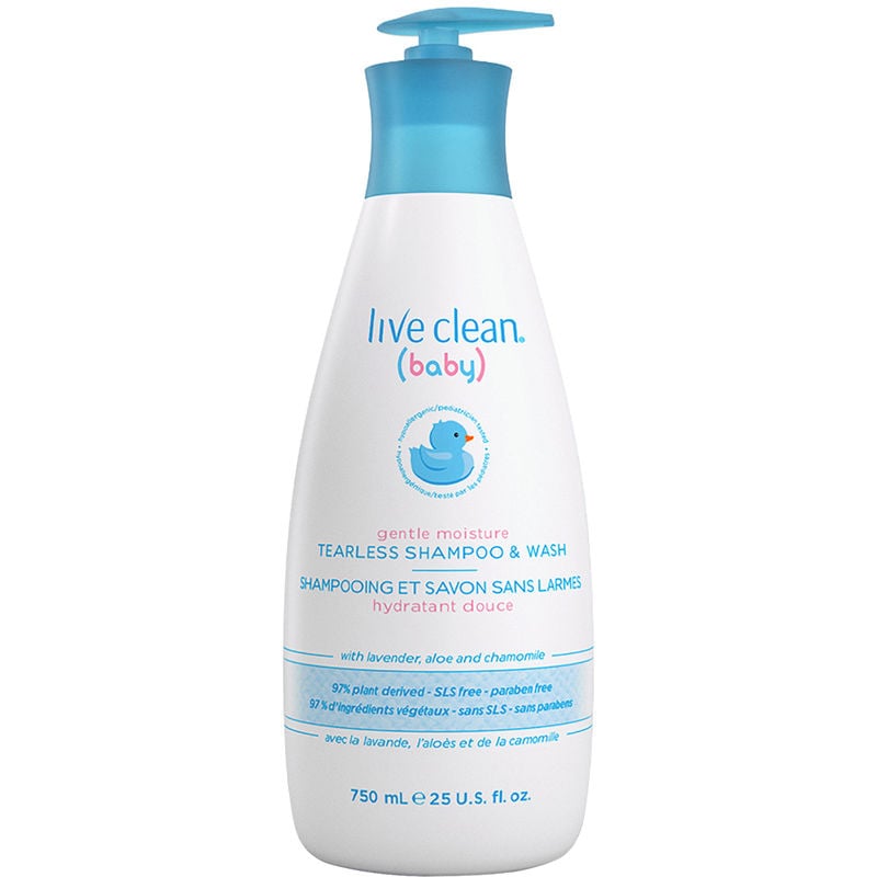 Live Clean Baby Gentle Moisture Tearless Shampoo & Wash 750 mL - CTC Health