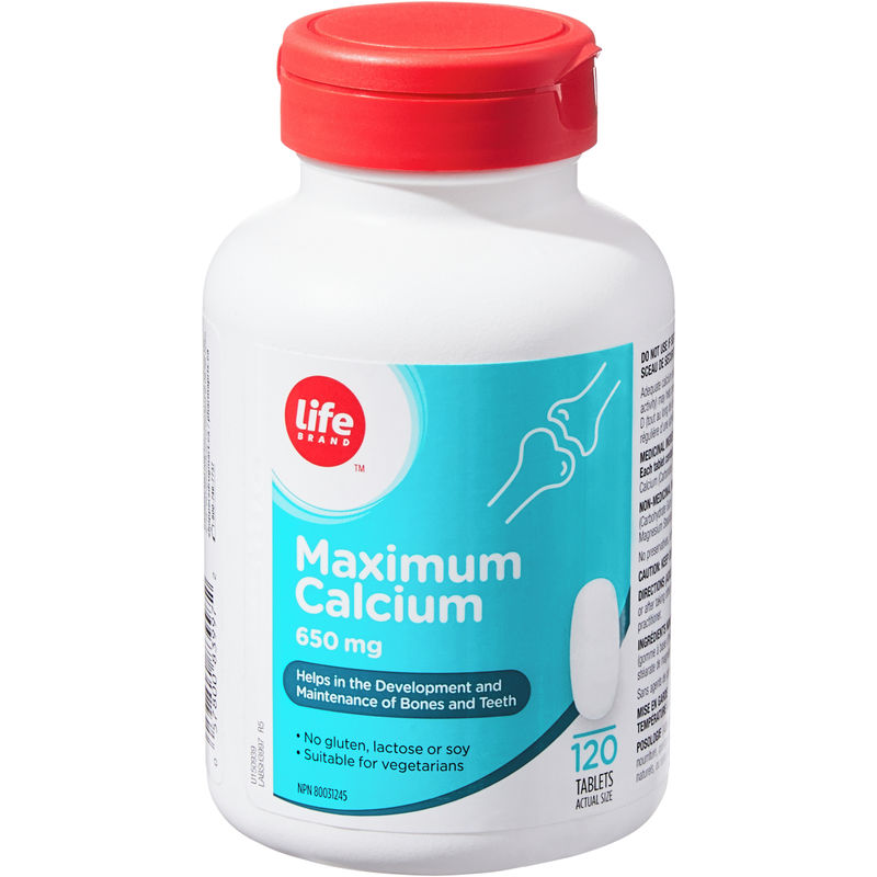 Life Brand Maximum Calcium 650mg - Bone Health Supplement - CTC Health
