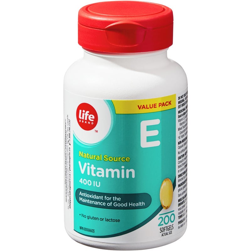 Life Brand Vitamin E 400 IU NS 200 Capsules - CTC Health