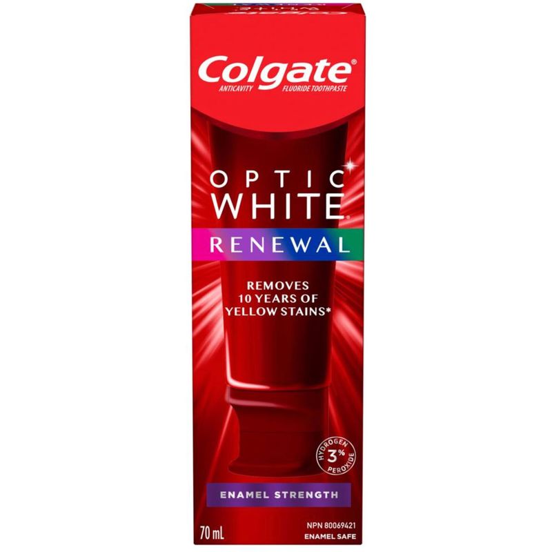 Colgate Optic White Renewal Enamel Strength Teeth Whitening Toothpaste ...